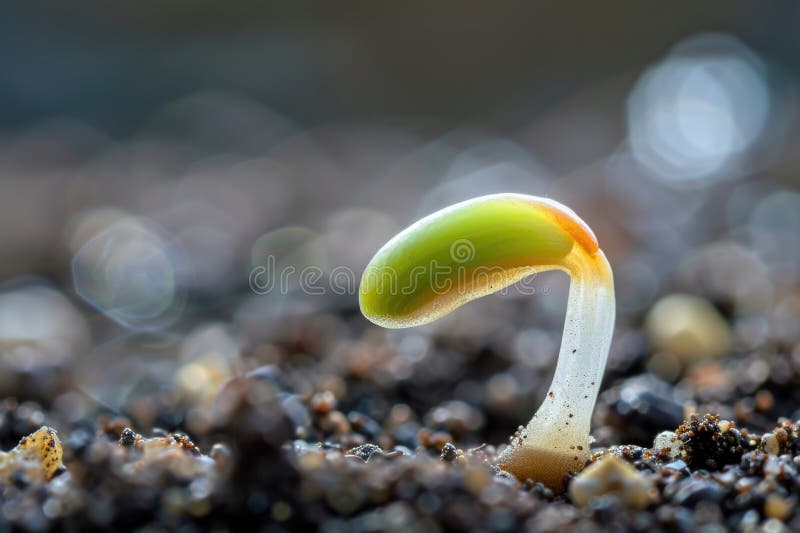 A Small Plant is Sprouting Out of the Ground, Showcasing the Natural ...