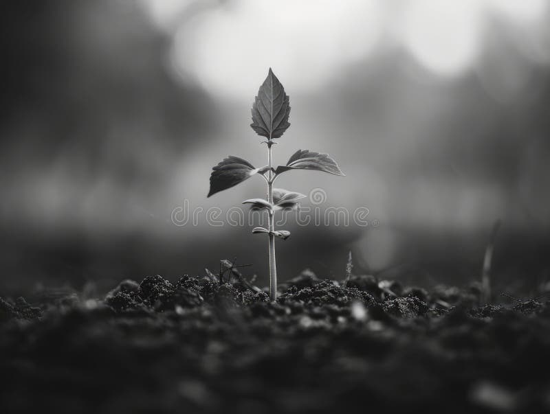 Small Plant Sprouting Out of Ground Stock Image - Image of agriculture ...