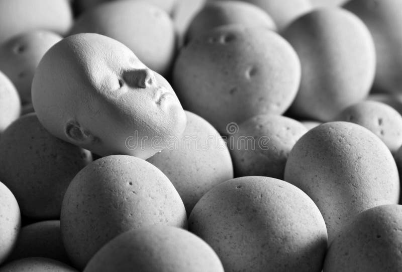 Small plaster head stock photo. Image of sculpture, chin - 27161782