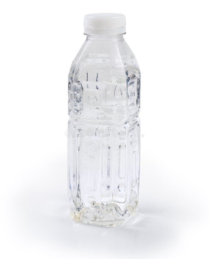 Small Plastic Bottle of Drinking Water on a White Background Stock ...