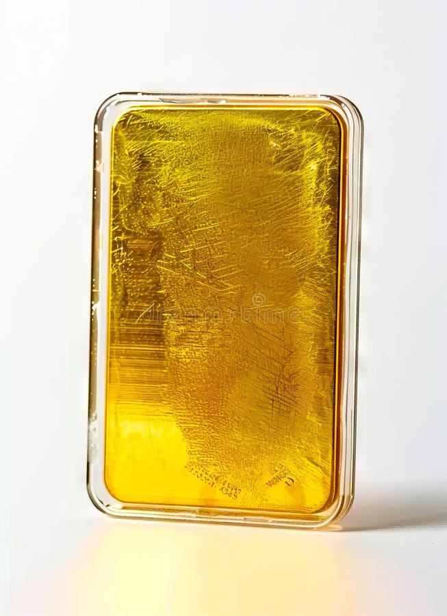 A Small Plastic Container with Gold Foil on it Stock Image - Image of ...