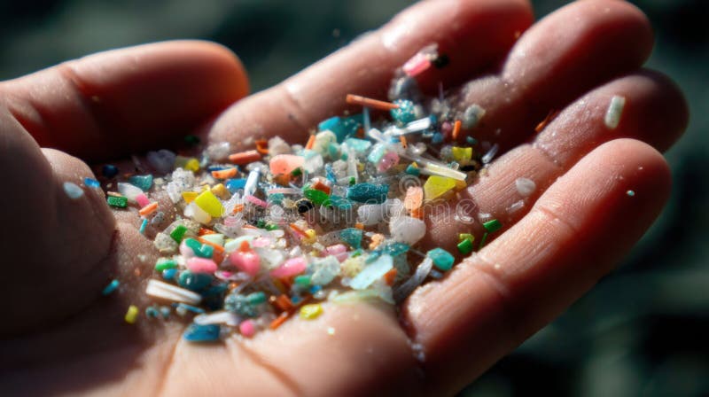 Small Plastic Particles Collected from a Beach, Showcasing Pollution ...
