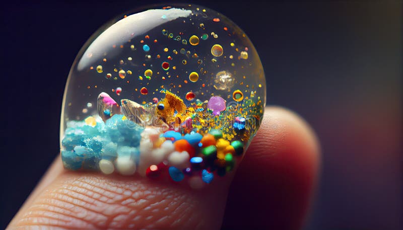 Small Plastic Pellets on the Finger. Micro Plastic Stock Illustration ...