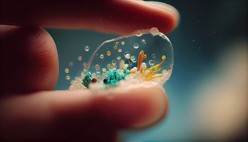 Small Plastic Pellets on the Finger. Micro Plastic Stock Illustration ...