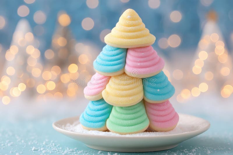 Holiday Dessert Display, Modern Kitchen Adorned with Festive Decor and ...