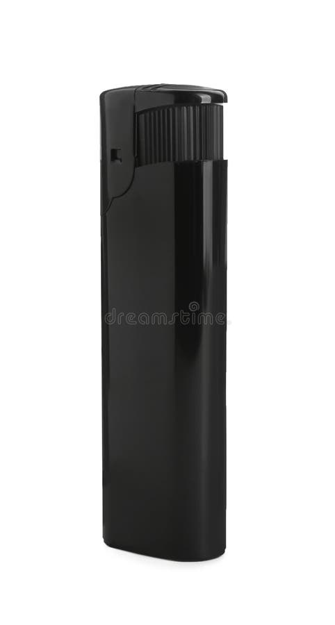 Stylish Small Pocket Lighter Isolated on White Stock Photo - Image of ...
