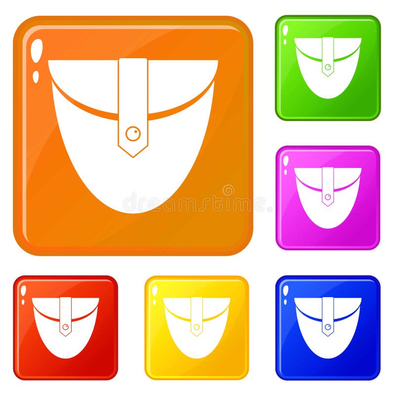 Small Pocket Patch Icons Set Vector Color Stock Vector - Illustration ...