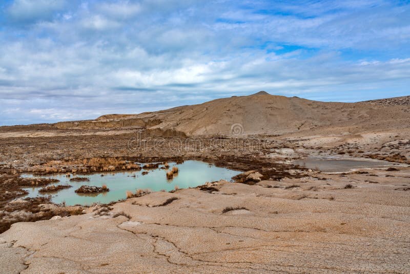 Desert Pond stock image. Image of cloud, juniper, desert - 7794147