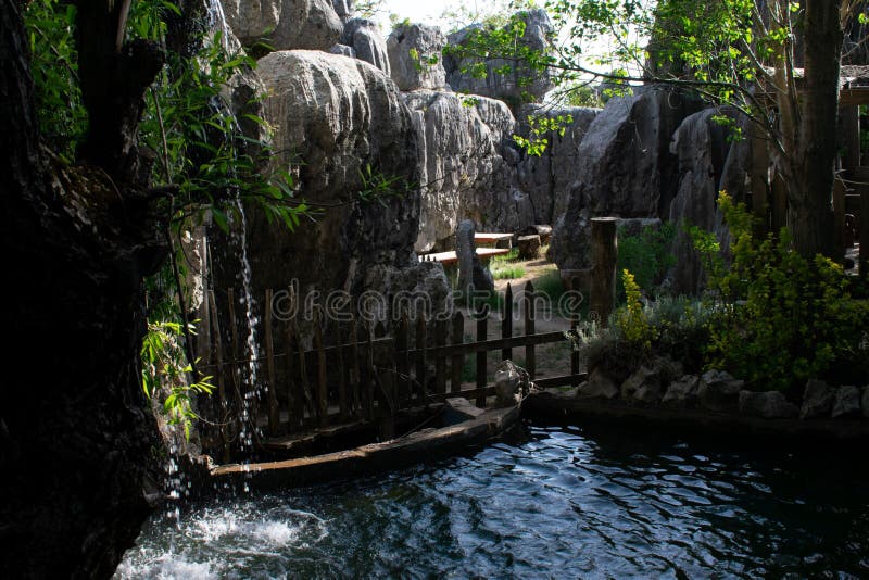 Small Pond in a Mountain Park Area Stock Image - Image of vegetation ...