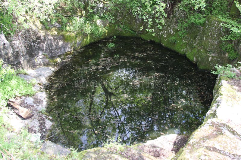 Small Pond with Surrounding Rock Stock Photo - Image of ravine ...
