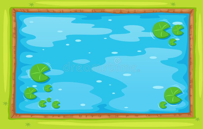 Small pond from top view stock vector. Illustration of scene - 59250575