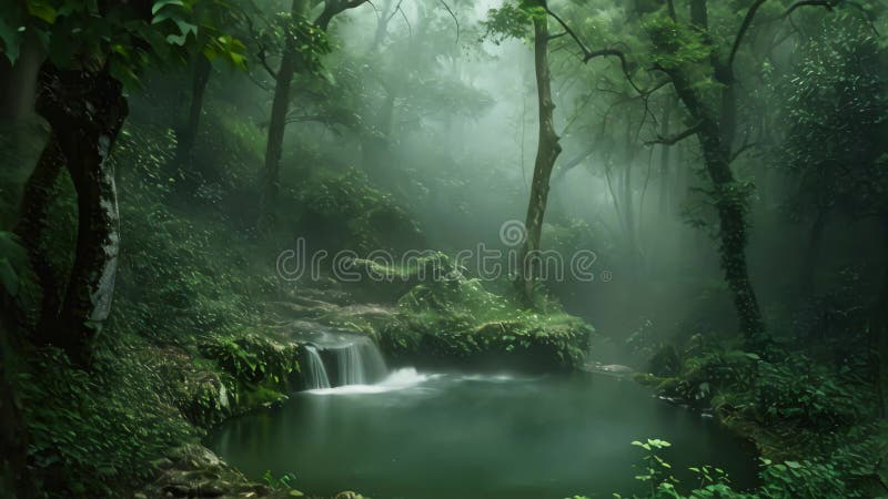 A Small Pool of Water Nestled among the Trees in the Heart of a Forest ...