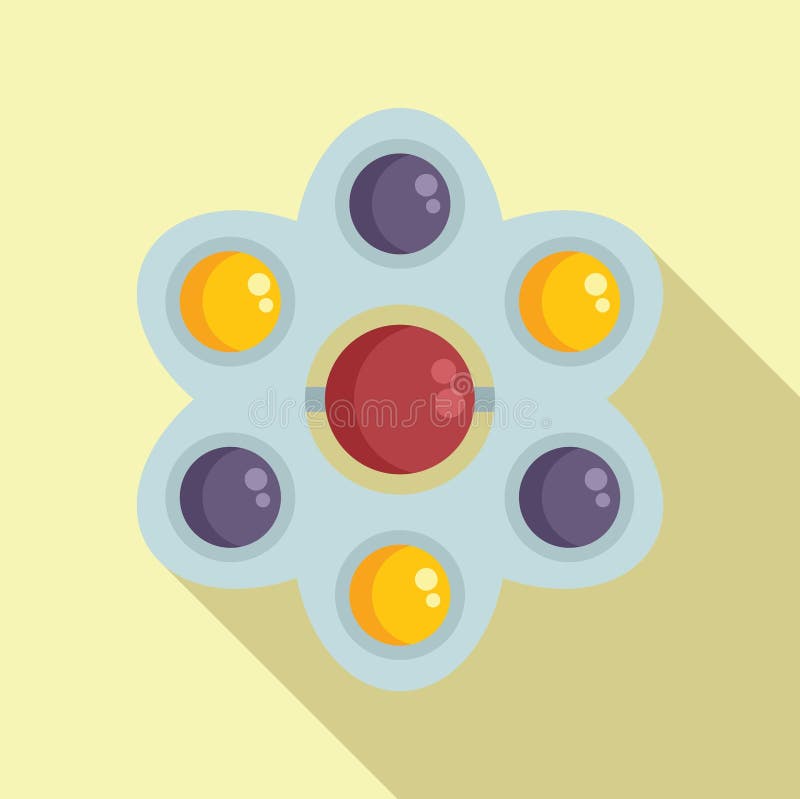 Small Pop it Toy Icon Flat Vector. Push Hand Sensory Stock Illustration ...