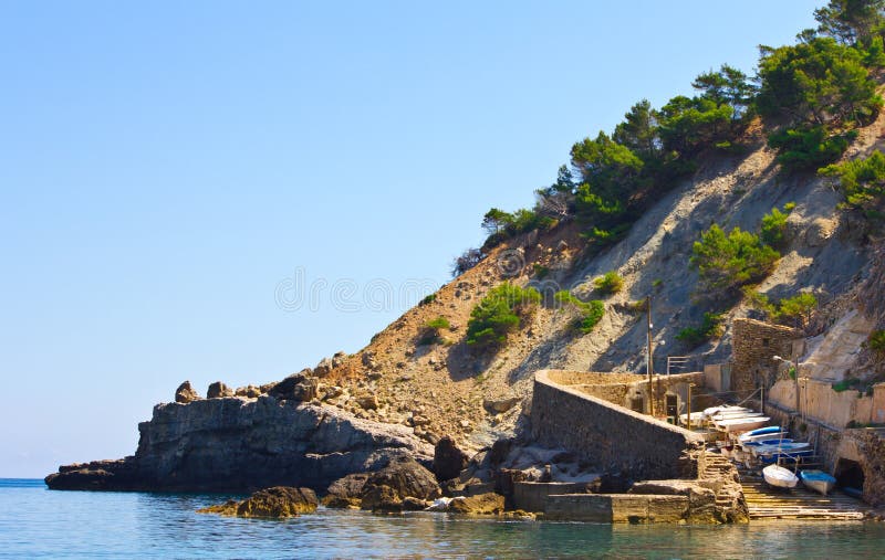 Small Port in the Cliff stock photo. Image of stone, landscape - 22437768