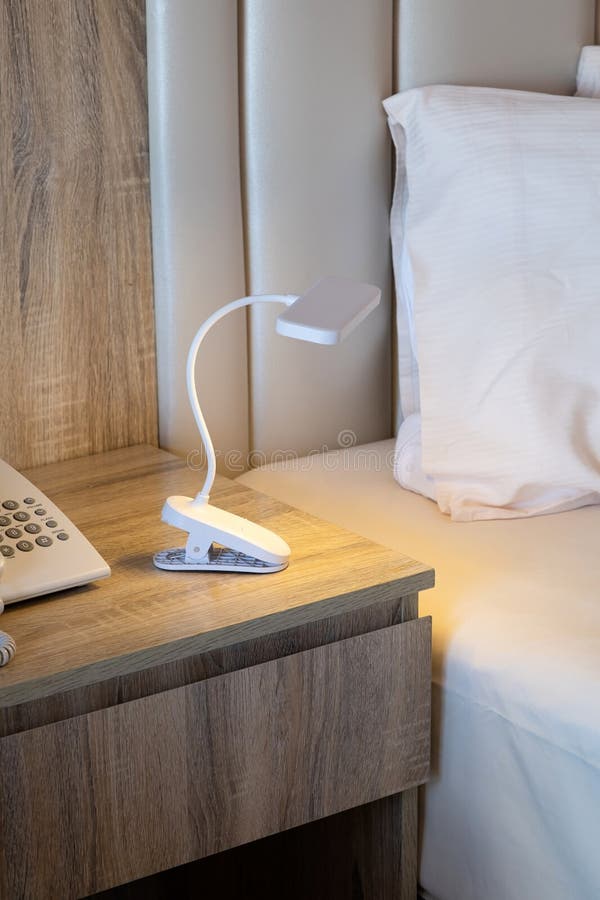 Small Portable Clip Lamp for Reading Stock Photo - Image of indoors ...