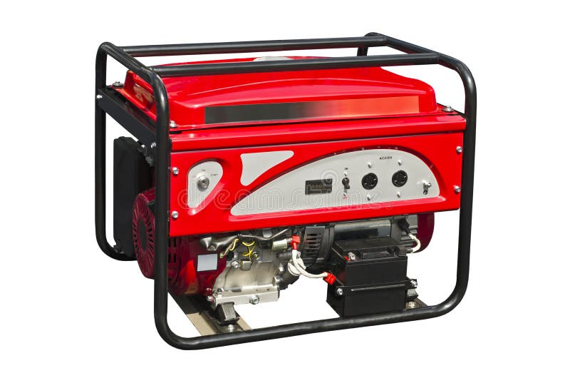Portable Gasoline Generator. Isolated on a White Background Stock Photo ...