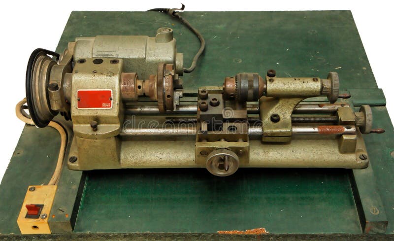 Small Portable Lathe Isolated Stock Image - Image of parts, table: 9651203