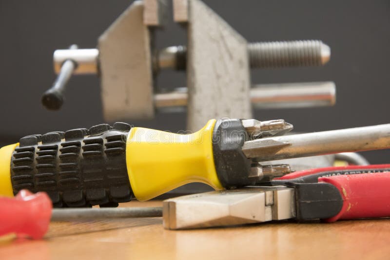 Small Portable Vice Screwdriver Tools for Repair Randomly Scatt Stock ...
