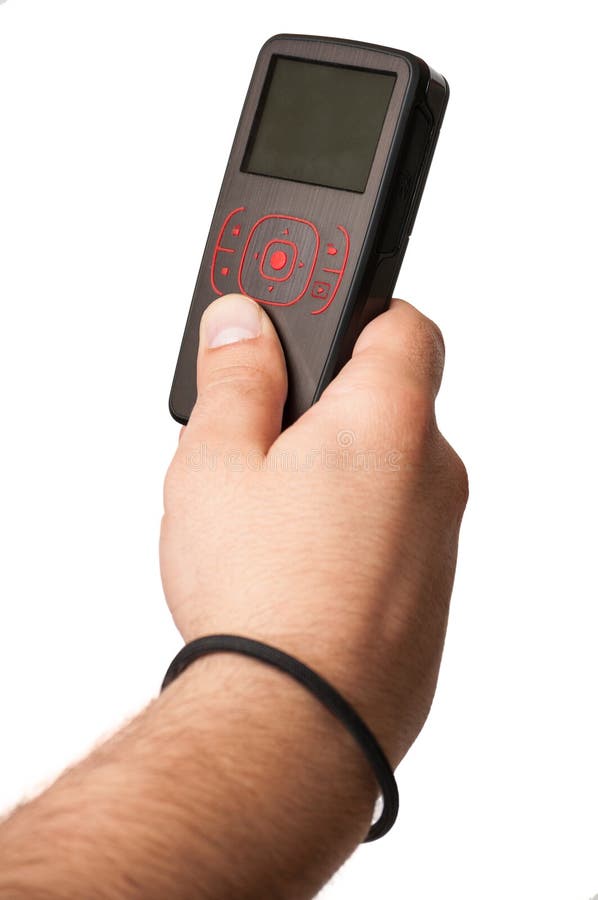 Filming with a Mini Video Camera Which is Also Water Resistant Stock ...