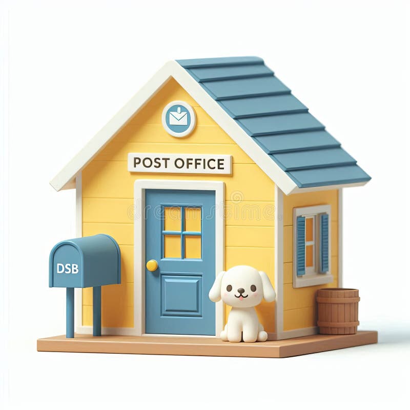 Small Postal Service House stock illustration. Illustration of urban ...