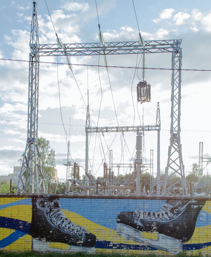 Small power station stock photo. Image of hills, energy - 58396578