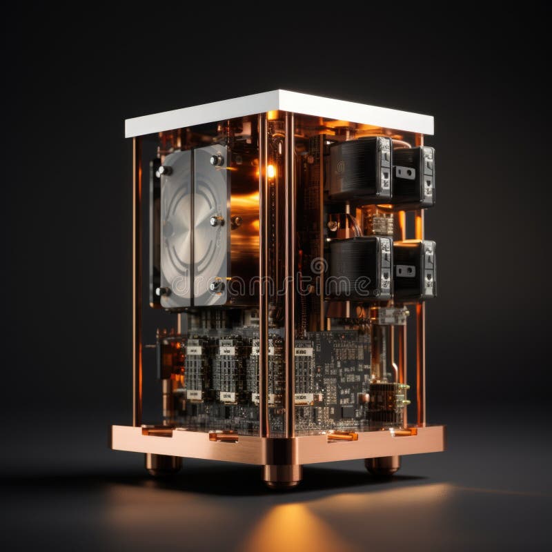 Small but Powerful, Desktop Quantum Computer Stock Illustration ...