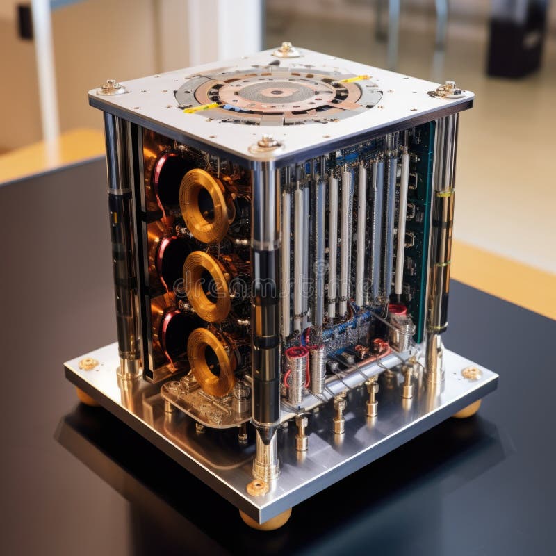 Small but Powerful, Desktop Quantum Computer Stock Illustration ...