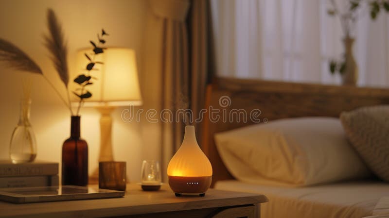 Electric Aroma Diffuser in the Room. Generative AI, Stock Image - Image ...