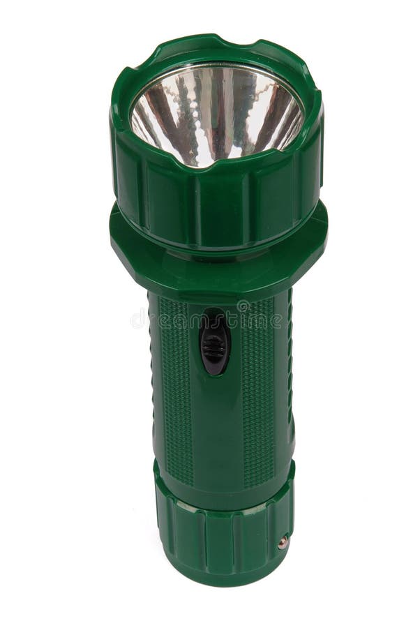 Small Powerful Electric Torch Stock Photo - Image of white, battery ...