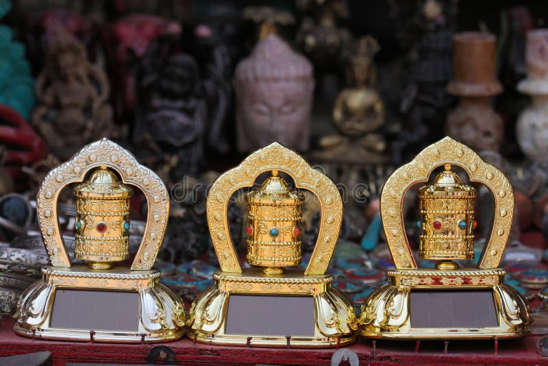 Small Prayer Wheel As a Souvenir Stock Photo - Image of asia, buddhist ...