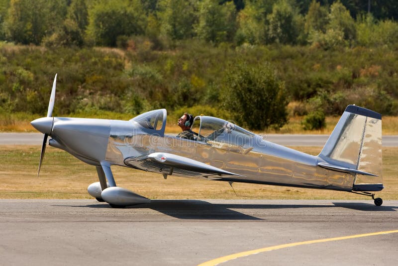 Small Private Experimental Plane Stock Image - Image of transport ...