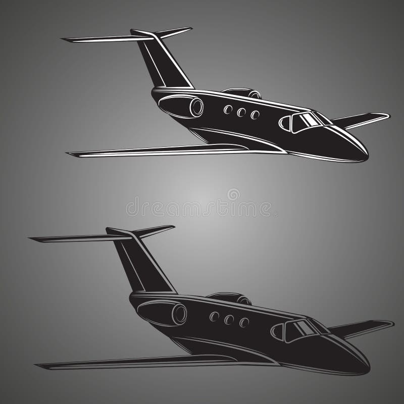Small Private Jet Vector. Business Jet Illustration Stock Vector ...