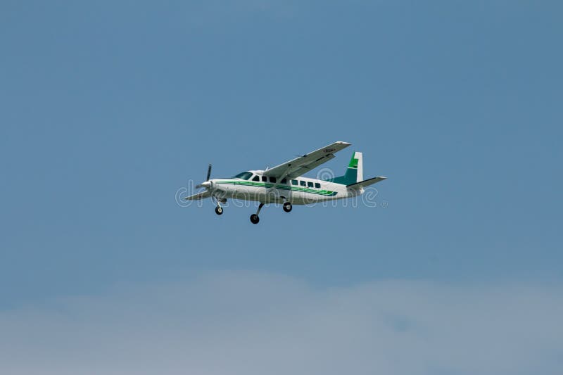Small Propeller Plane Flying in the Thailand Stock Image - Image of ...