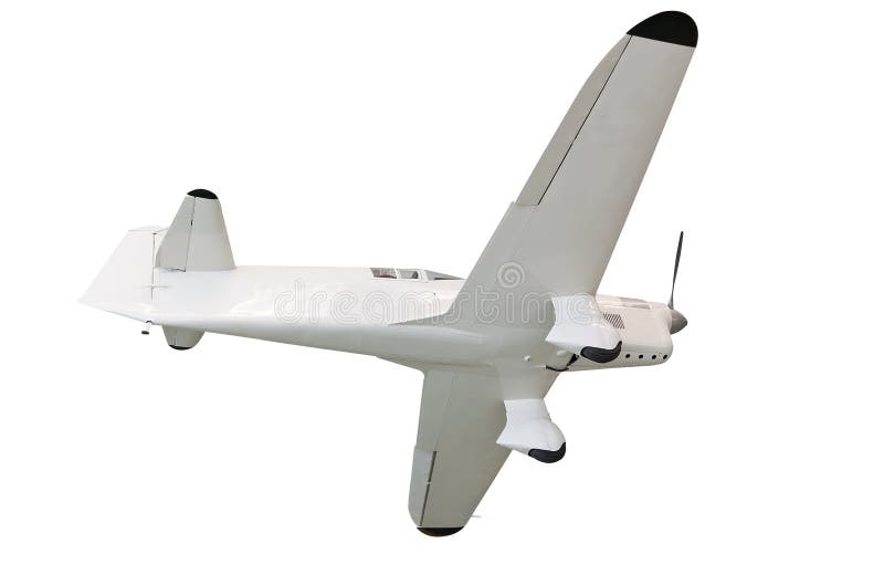 Small Propeller Plane Isolated On White Stock Photo - Image of landing ...
