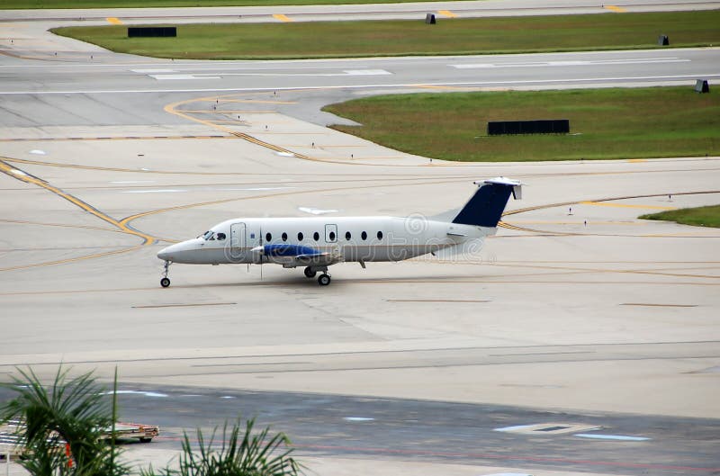 Small Propeller Plane on Runway Stock Photo - Image of takeoff ...