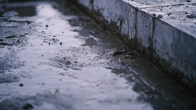 A Small Puddle of Water on the Side of a Road, Perfect for Everyday Use ...