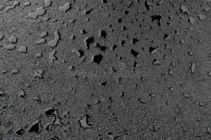 Small Puddles on Clean New Asphalt Stock Image - Image of horizontal ...