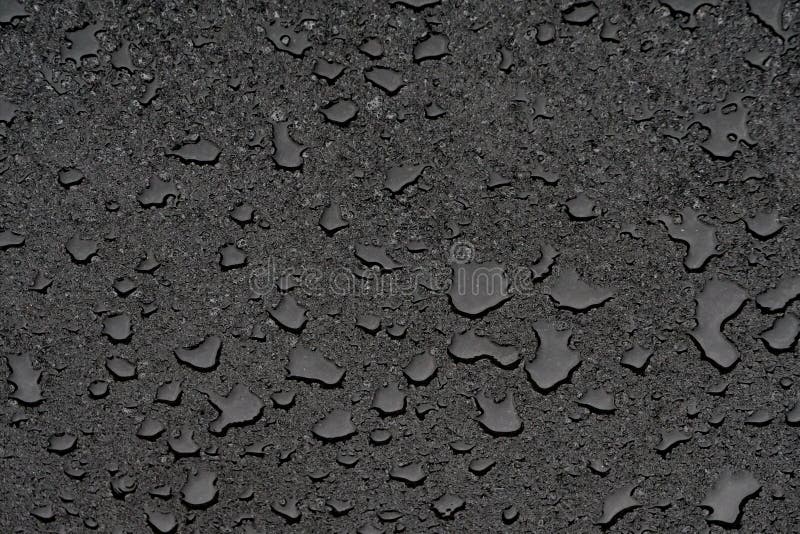 Small Puddles on Clean New Asphalt Stock Image - Image of closeup ...