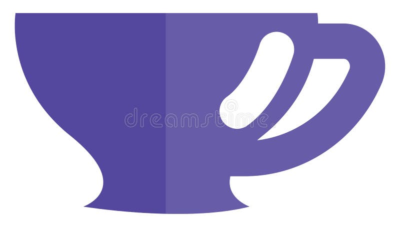 Small purple cup, icon stock vector. Illustration of drink - 261061663
