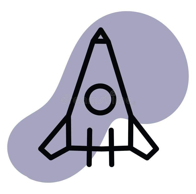 Small Purple Rocket, Icon Icon Stock Vector - Illustration of ...
