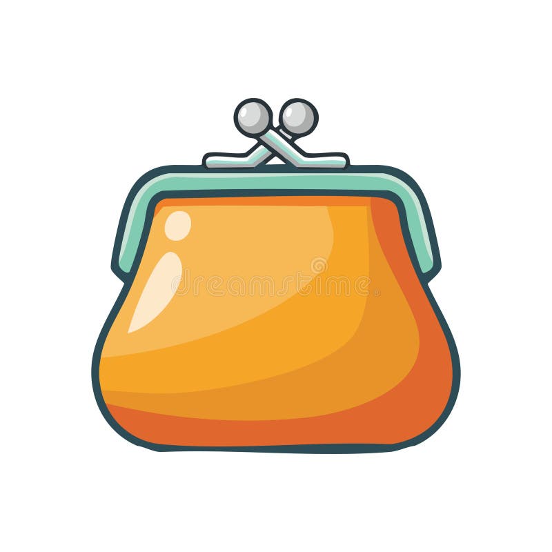 Small Purse Icon with a Clasp Stock Vector - Illustration of icon ...