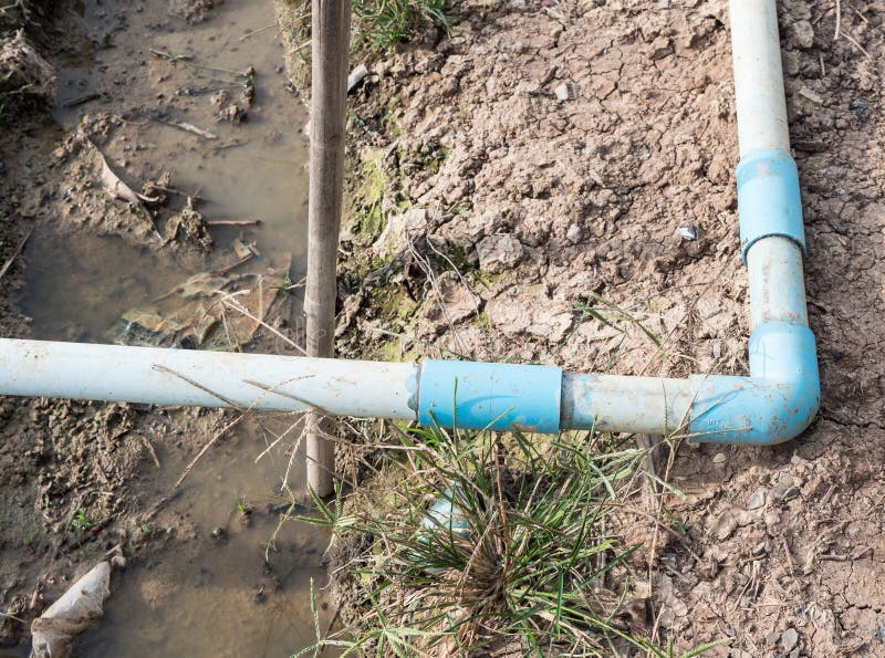 Small PVC Pipe with the Elbow. Stock Image - Image of equipment, growth ...