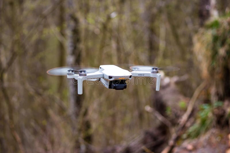 Small Quadcopter DJI Mini 2, Drone in Flight Editorial Photography ...