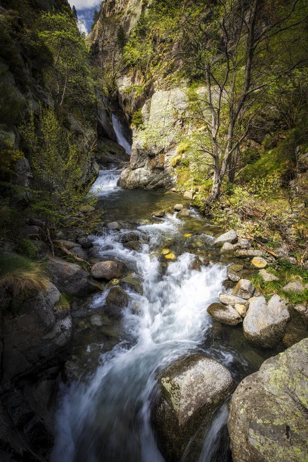 Small Quickly Creek between the Rocks in a Sunny Day Stock Image ...