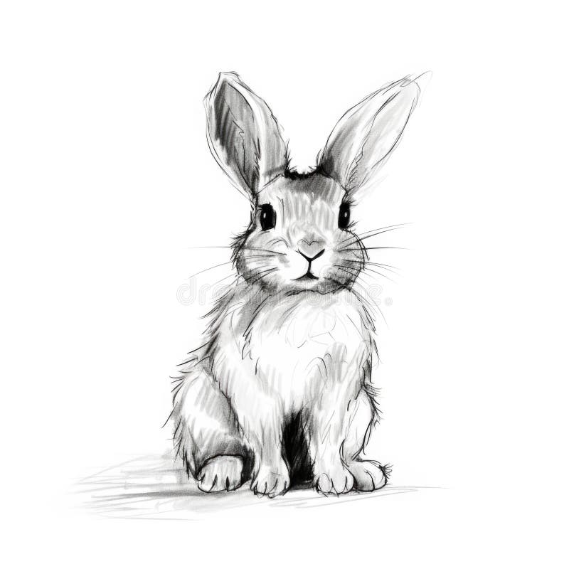Small Rabbit Illustration, Drawing, Engraving, Ink, Line Art, Vector ...