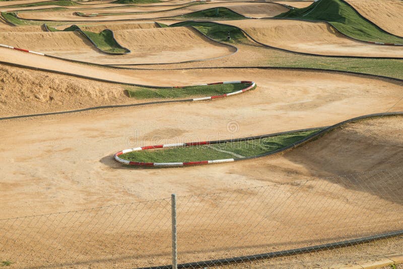 A Small Race Track, Where the Free Rides are Performed Stock Photo ...