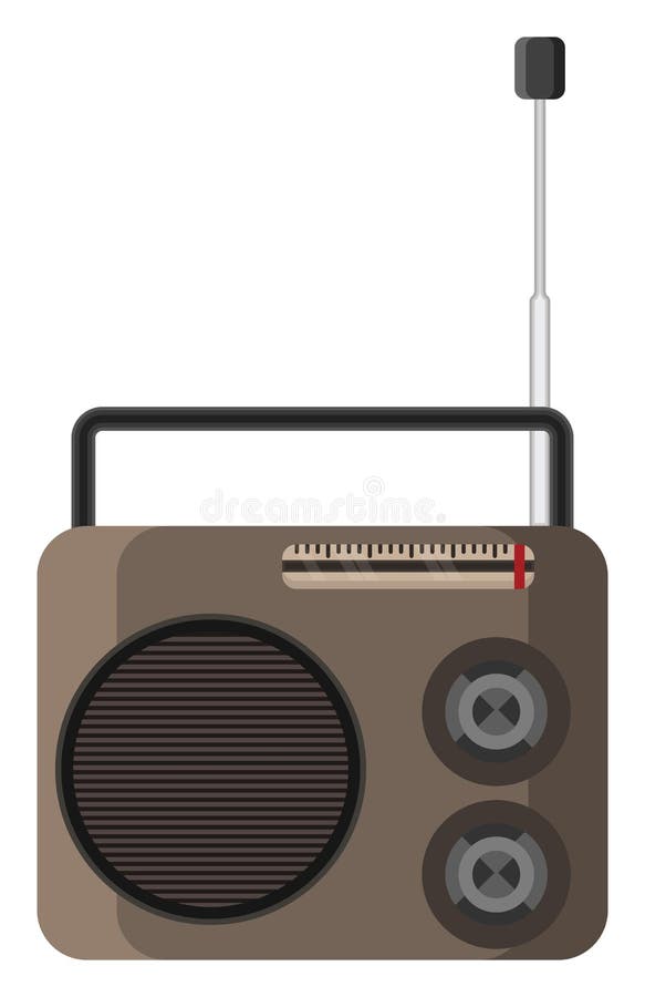 Small radio device, icon stock vector. Illustration of headphone ...