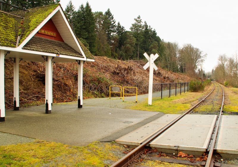 Small railway station stock photo. Image of outdoor, small - 78931130