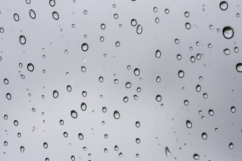 Small Raindrop Rests on the Glass after Rain. Stock Image - Image of ...