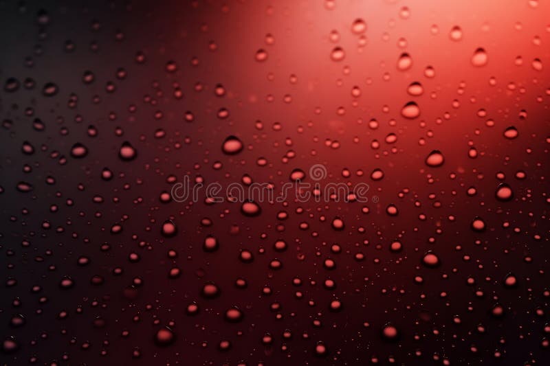 Small Raindrops on Dark Red Gradient Color Background Generative AI ...